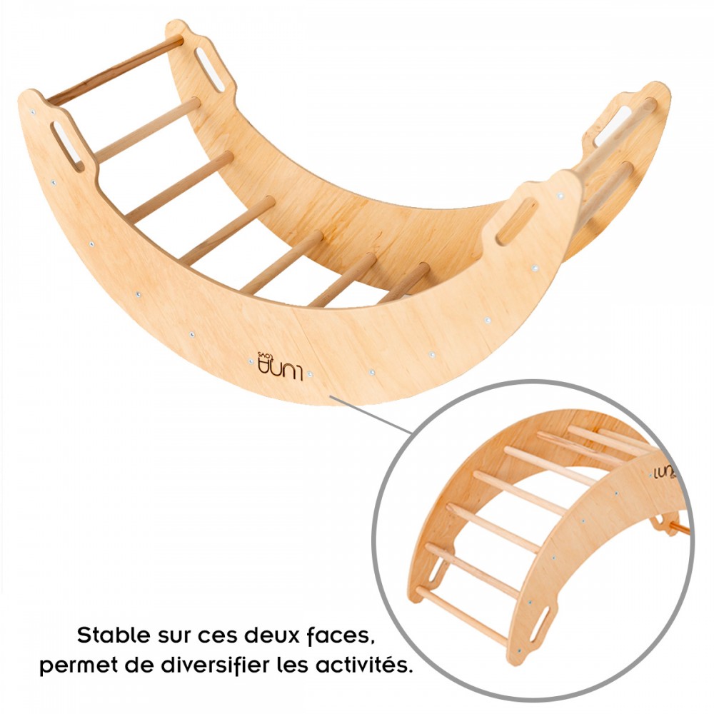 ISA Arche d'escalade pour enfant Montessori position fixe ou à bascule