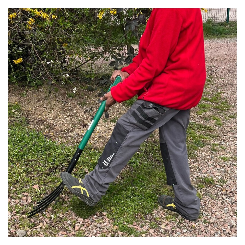 Fourche à bêcher outil jardinage compacte légère poignée antidérapante