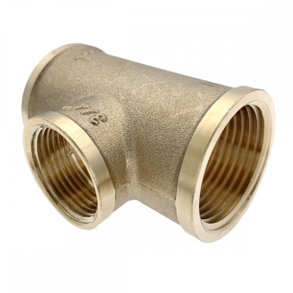 Raccord té réduit en laiton femelle à visser