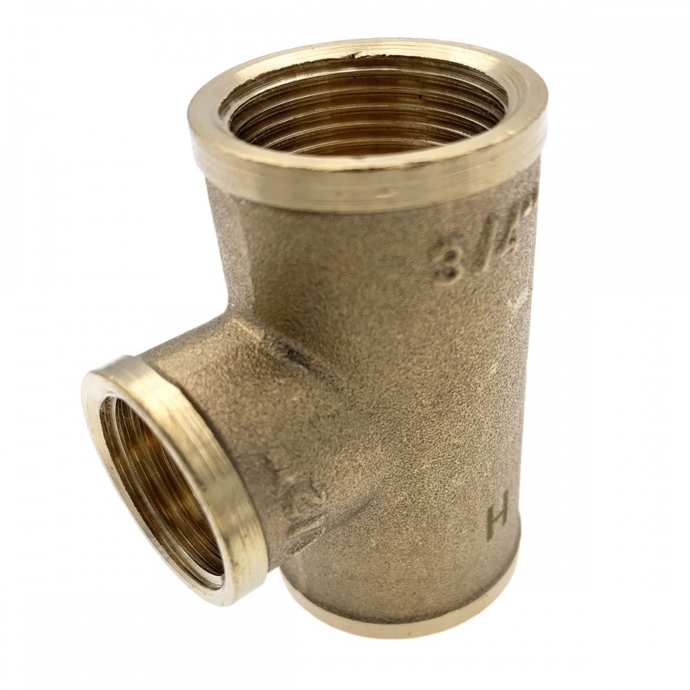 Raccord té réduit en laiton femelle à visser